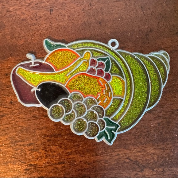 Accents | Vintage Cornucopia Stained Glass Window Sun Catchers | Poshmark